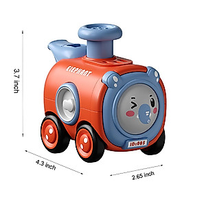 YC Onion Fun Animal Faces Car Toys for Boy/Toddler Toys/Pre-Kindergarten Cars Toys, Children Press-and-Go Educational Whistle Vehicles ​Toys for Boys Girls Kids Gift -4PCS