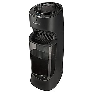 Honeywell Top Fill Tower Humidifier, Digital Humidistat, Black – Cool Mist Humidifier for Bedroom, Home or Office with Space Saving Tower Design