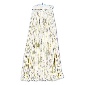 Boardwalk BWK716CEA 16 oz. Cut-End Lie-Flat Cotton Wet Mop Head - White