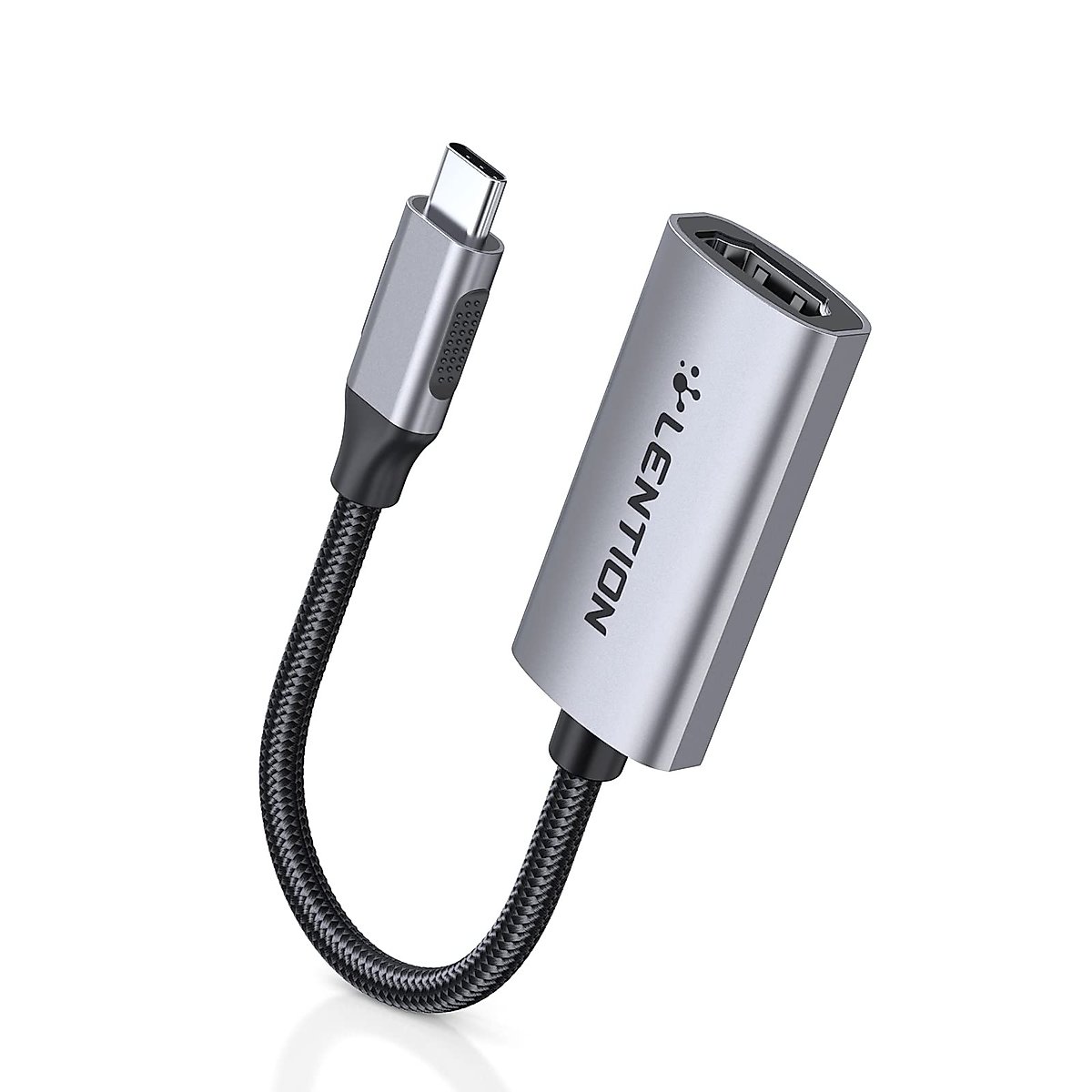 LENTION USB C to HDMI Adapter 4K@60Hz,Thunderbolt 3/4 to HDMI Adapter,HDMI to USB-C Adapter,USB-C Compatible 2023-2016 MacBook Pro,New iPad/Surface/Mac Air,Galaxy,Pixelbook,XPS etc(CU607,Space Gray)