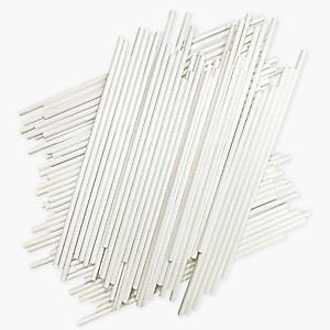 150 Count 4 INCH White Paper Lollipop Sticks,Cake Pop Sticks,Sucker Sticks for Cookies,Rainbow Candy,Chocolate,Cake Topper