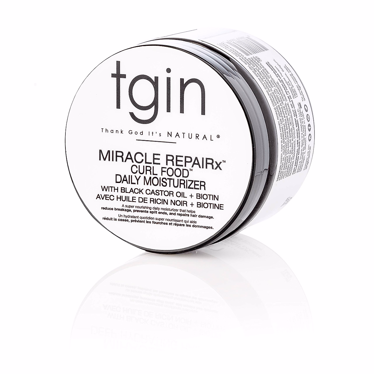 tgin Miracle RepaiRx Curl Food Daily Moisturizer for Curly, Coily and Wavy Hair, Moisturizing Curl Cream for Dry, Damaged Hair, 12 oz