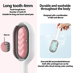 LogFaadCoi Grooming Brush, Pet Hair Brush with Water Tank Design for Cats & Dogs, Long Haired & Short Haired, Rabbits, Self Cleaning Brush, 1 Count, Blue