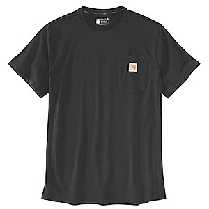 Carhartt Men's Force Relaxed Fit Midweight Short-Sleeve Pocket T-Shirt, Black, Large