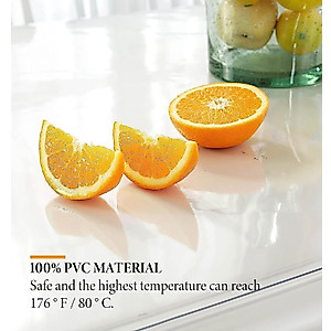 Deep Dream 2.0mm Clear Desk Cover Protector, 14×24 Inch Clear Table Protector, Rectangular Vinyl Desk Pad, PVC Plastic Table Cover for Office, Dresser, Night Stand, Computer & Writing Desk Tabletop