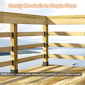 Antsky Concealed Joist Hanger 2x4(Actual Size: 3.5x1.5) Pergola Brackets Stainless Steel, Bracket for Wood, fit for 2x4 Beam, Fence, handrail Hardware, Deck Railing Brackets Connectors(2 Pack)