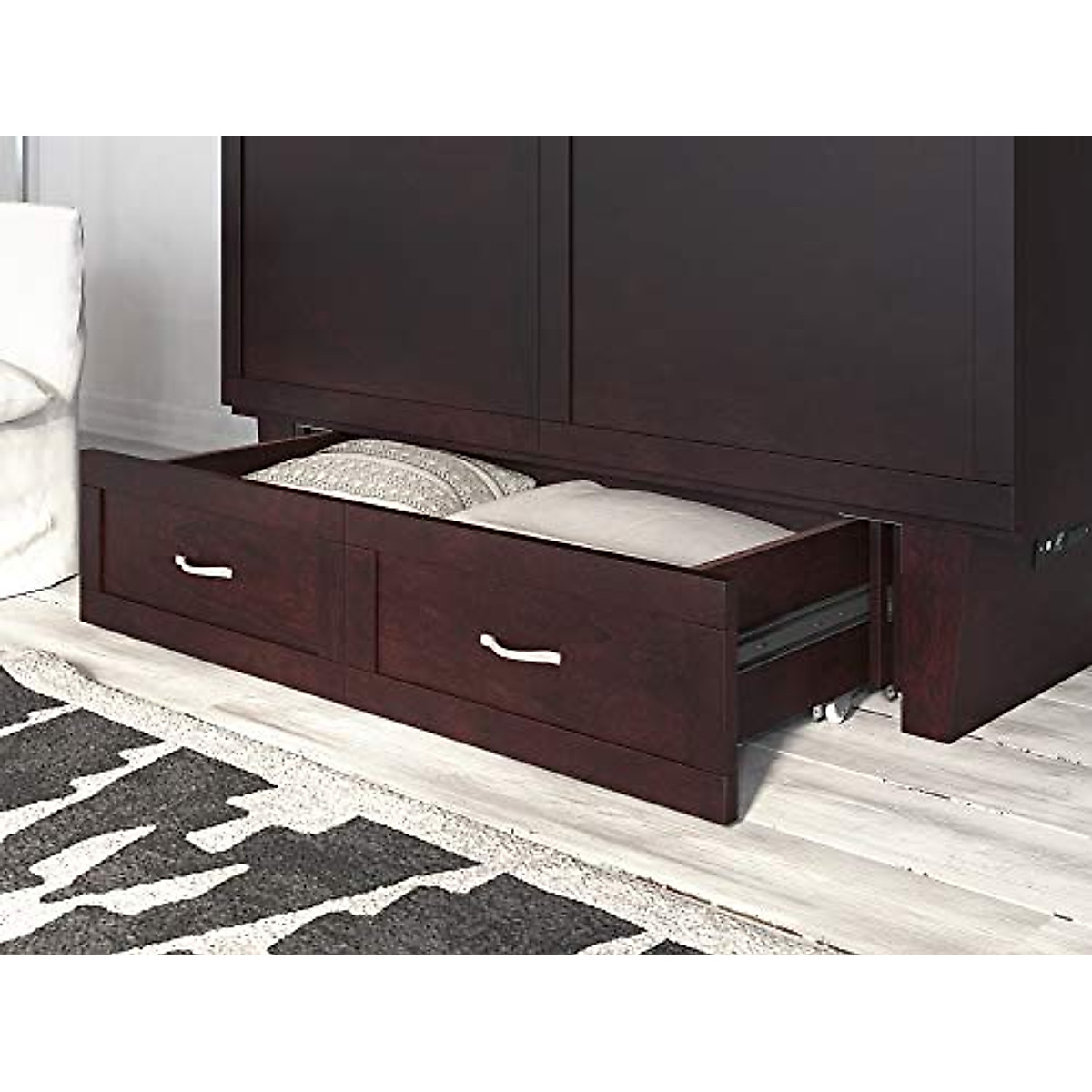 AFI Monroe Murphy Bed Chest with Charging Station, Queen, Espresso