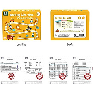 Preschool Learning Activities for 2 Year Olds, Toddler Learning Activities with 4 Dry Erase Markers, Preschool Classroom Must Haves Montessori Educational Toys for 2 3 4 Years Kindergarten Workbooks