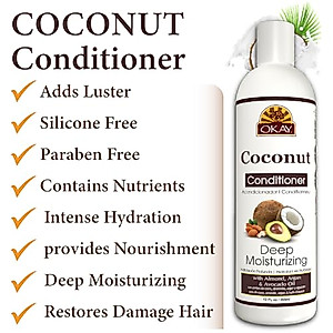 Okay Coconut Deep Moisturizing Conditioner, 12 Fl Oz