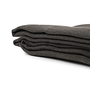 Waylander Svalinn Fiberglass Welding Blanket – Flame Retardant Fabric Up to 1400°F; Heavy Duty Double-Sided Vermiculite Treated Fiberglass for Less Shed and Fierce Spark Protection (6' x 6', BLACK)