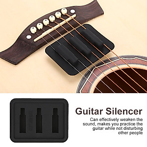 Alomejor Guitar Silicon Flexible Feedback Control Mute Sordine Guitar Training Tool Silence Pad