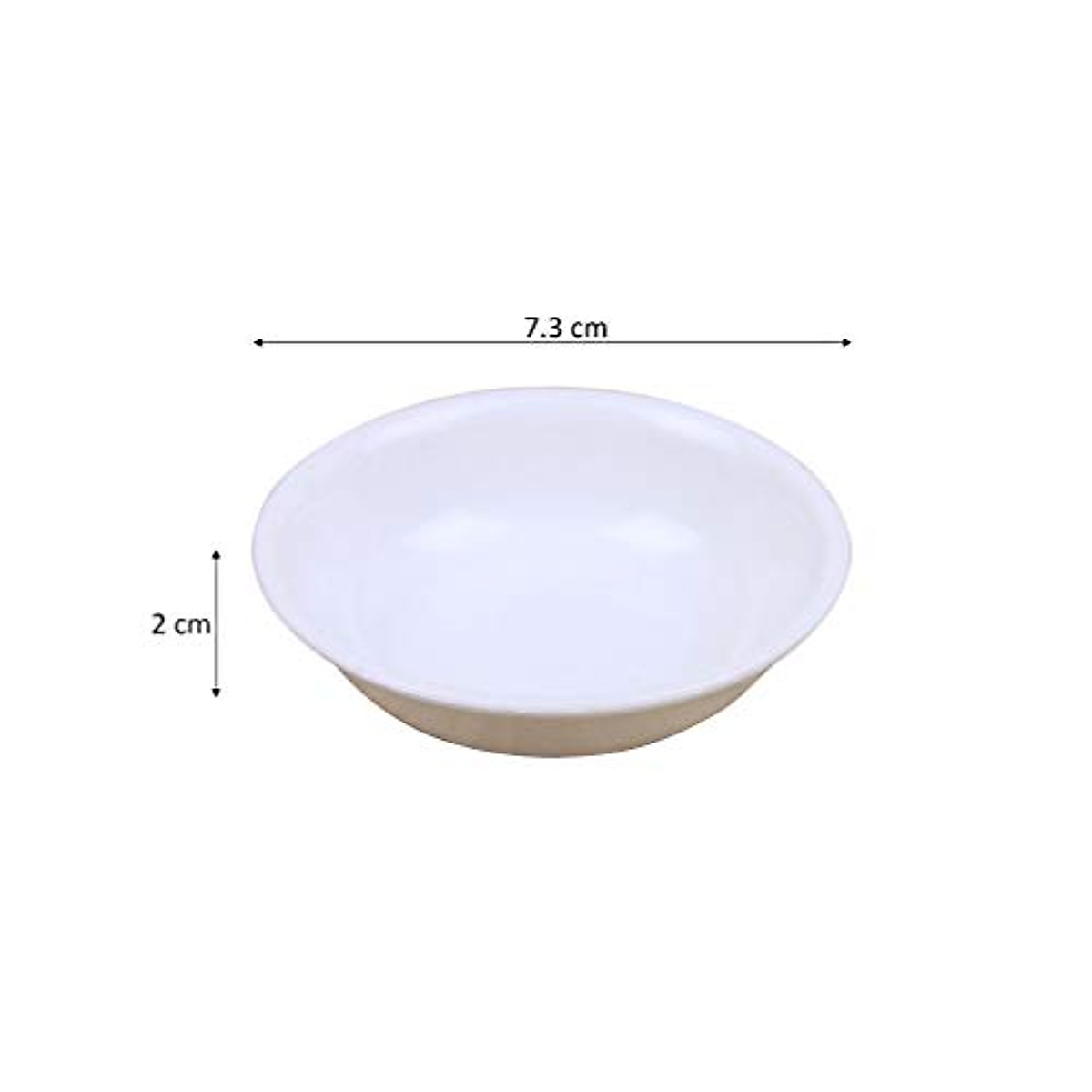 ifundom Dip Bowls Set of 10 Plastic Dip Soy Sauce Dishes & Bowl Small Cups for Sushi Tomato Sauce, Soy,- Chip and Dip Serving Bowl Set, White