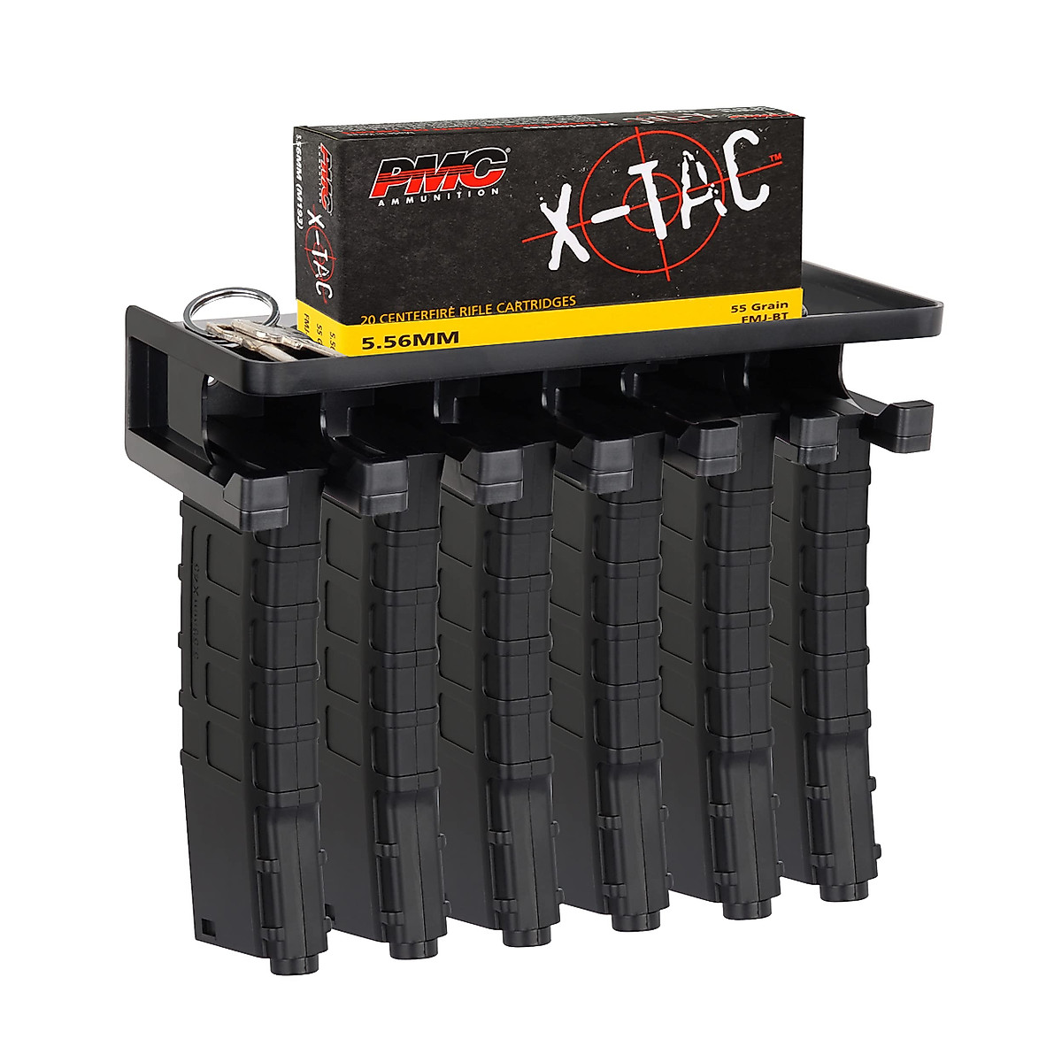 Adoreal Solid ABS Standard A15 Magazines Rack Wall Mount with Storage Shelf, Mag Holder Wall Mount, Wall Magazines Display Fit Gen 1 Magazines