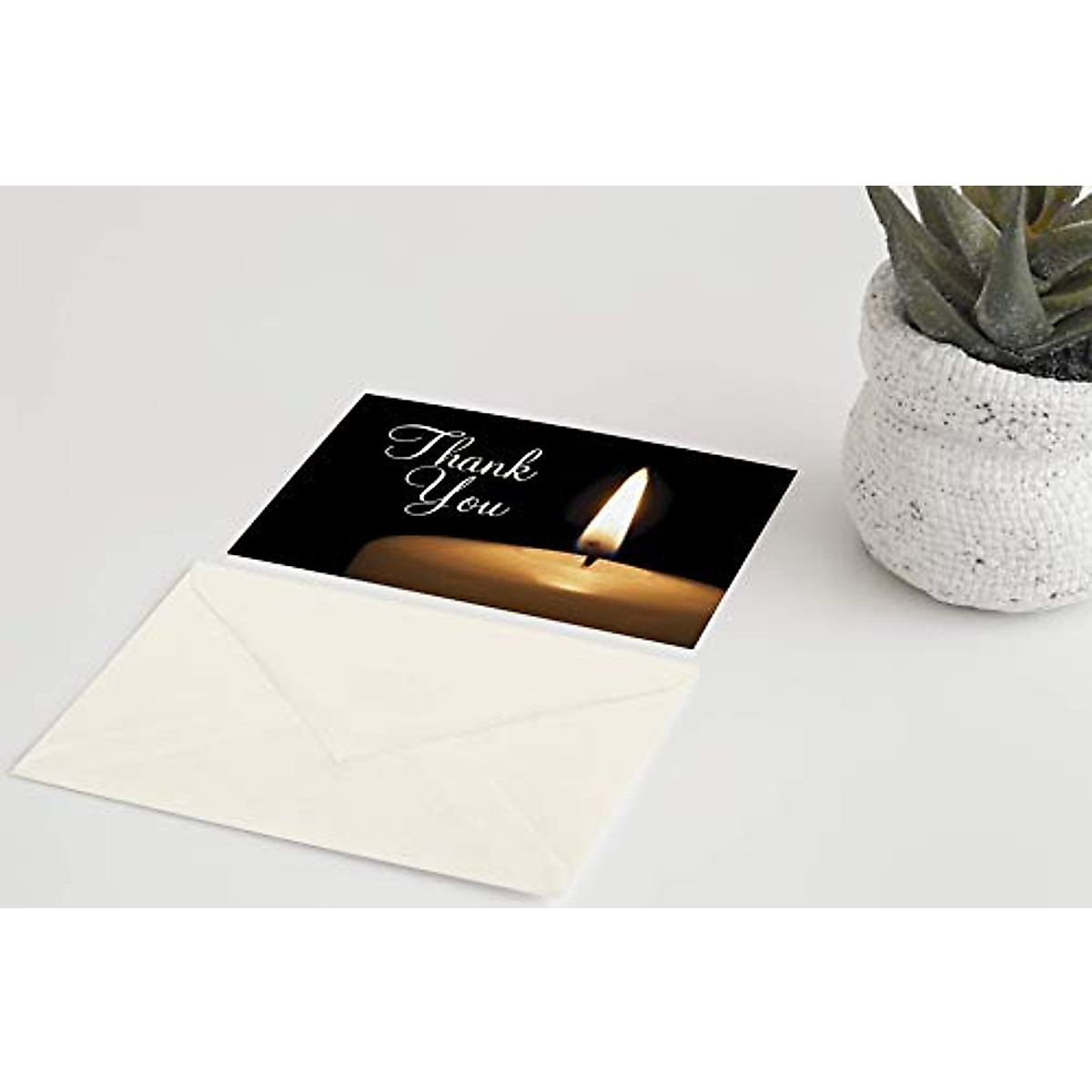 MPC Brands Funeral Thank You Cards - Sympathy Bereavement Thank You Cards With Envelopes - Message Inside (50, Religious)