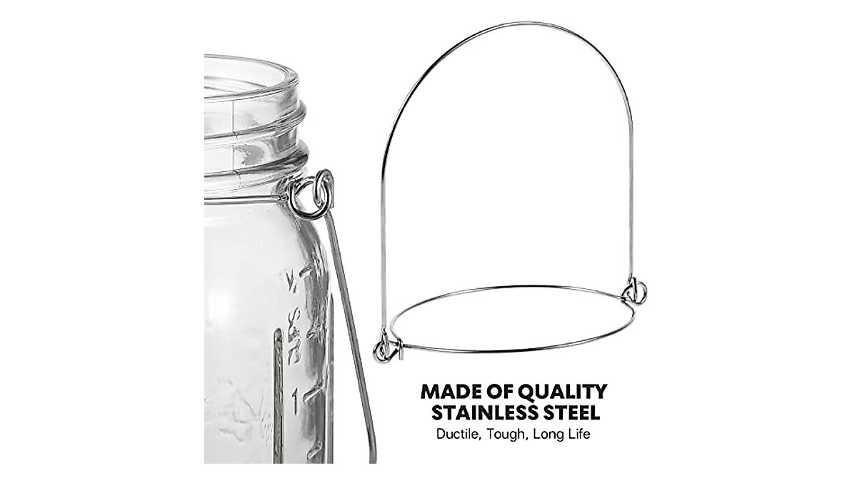 DOITOOL 8PCS Mason Jar Wire Hangers for Decorative Hanging Jars