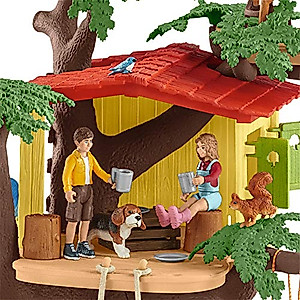 Schleich Farm World Adventure Tree House 28-piece Playset for Kids Ages 3-8, 5.91x6.3x7.09inch