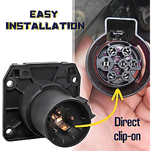 MECMO OEM Style Replacement USCAR Connector Wiring Harness, Universal 7 Pin Trailer Plug Truck Side, Splice-in Multi-Tow Factory 7 Way Towing Hitch Wire for Ford, GM, Chevy Silverado, GMC Sierra Dodge