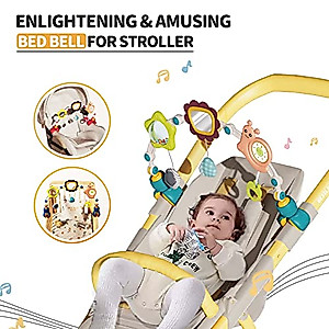 Baby Toys Musical Crib Mobile Bed Bell Holder Arm Bracket for Girls Boys, Rattles, Comfort Toys for Newborn Infant Boys Girls Toddlers The Claw Part can be Adjusted Width-DIY Toy Decoration