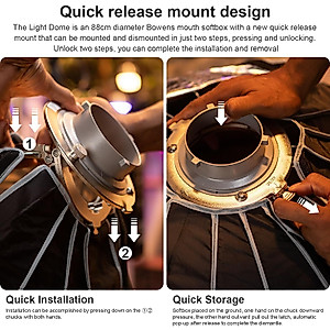Aputure Light Dome III 35'' Softbox Bowens Mount with Diffuser Cloth and Honeycomb Grid,Quick-Setup Quick-Folding for Studio Photography,for Amaran Series, Aputure 600D,600X,300X etc