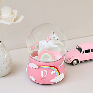 Musical Snow Globe for Kids, Unicorn Snow Globes for Girls, 2021 Snowglobes for Women with Glitter, 100MM Water Globe Collectibles, Birthday Gift for Adults