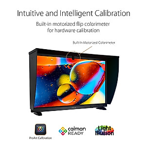 ASUS ProArt Display 31.5” 4K OLED Professional Monitor (PA32DC) - Built-in Motorized Colorimeter, Color Accuracy ΔE<1, 99% DCI-P3, USB-C, Auto Calibration, Compatible with Laptop & Mac Monitor,BLACK