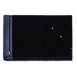 Leather Knife Roll Storage Bag, Elastic and Expandable 10 Pockets, Adjustable/Detachable Shoulder Strap, Travel-Friendly Chef Knife Case By Aaron Leather Goods