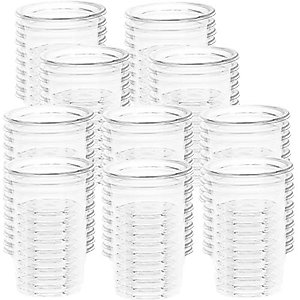 Fuongee Small Gecko Food and Water Cups Plastic Feeder Cups, 100 Pack Feeding Bowls for Gecko Lizard and Other Small Pet, Capacity 1 oz