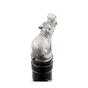 WOKHACH Animal Wine Aerator & Liquor Pourer for Bar,Home and Party Wine Pourer Aerator Festival Gift (Hippo Silver Gray)