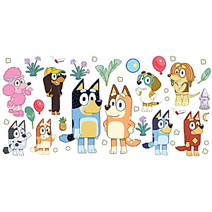 RoomMates Bluey Family and Friends Peel and Stick Wall Decals, RMK5457SCS