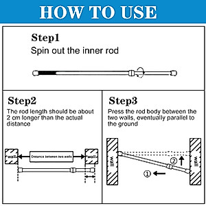 8 Pack Window Security Bar Window Lock Bar 15.7-27.6 Inch 1/2'' Diameter Adjustable Sliding Glass Door Lock Window Safety Bars with Rubber Tips Sliding Door Security Stick for Bathroom Cupboard
