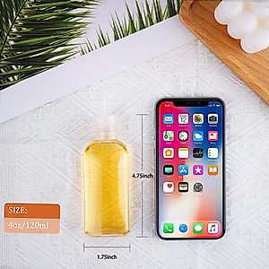 Kitchen GIMS Clear Plastic Empty Squeeze Bottles with Disc Top Caps 6 Pack 4 oz Travel Bottles TSA Approved Leak Proof Plastic Travel Bottles for Shampoo, Conditioner & Lotion