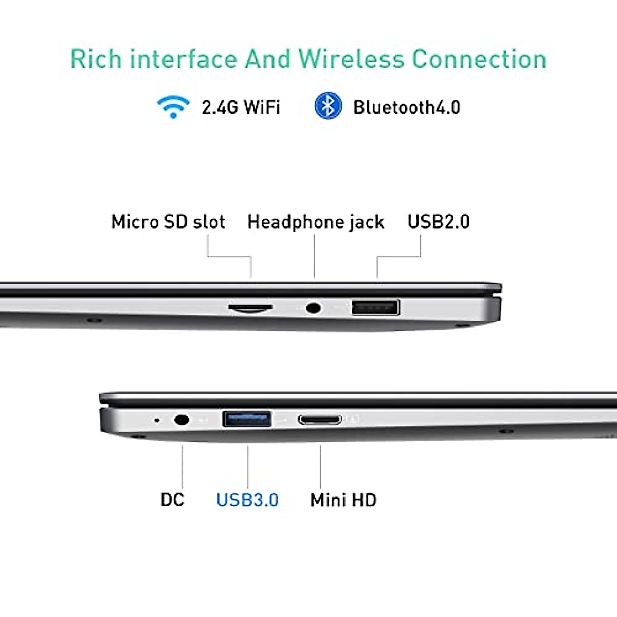 ECOHERO Newest Windows 11 Laptop, 6GB DDR4 RAM, 256GB SSD Storage, Intel Celeron J4005 Processor Up to 2.7GHz, 15.6-inch Full HD 1920x1080 Display Laptops Computers, Webcam, WiFi, Bluetooth
