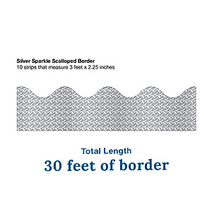 Carson Dellosa Silver Sparkle Borders (108098)