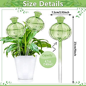 Sawowkuya 4 Pcs Plant Watering Globes, Cactus Self Watering Planter Insert，Glass Plant Watering Devices for Indoor and Outdoor Plants Accessories