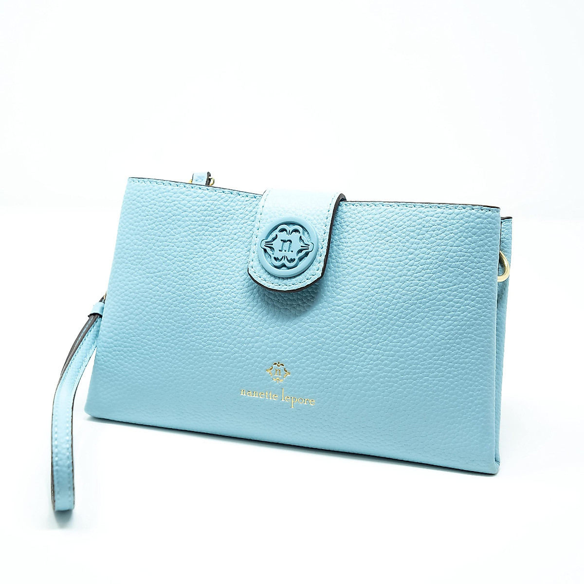 Nanette Lepore Triple Convertible Wallet on a String Ice Blue One Size