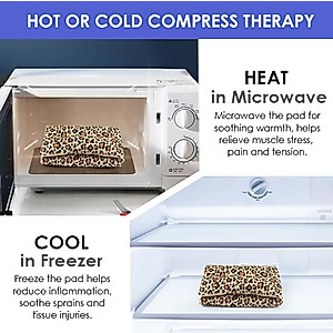 MEISENHOME Microwave Heating Pad for Pain Relief, 8 x 16 Microwavable Moist Heat Pads for Neck, Shoulder, Back, Knee, Period Cramps, Rice Heat Pack Hot & Cold Compress Reusable & Portable