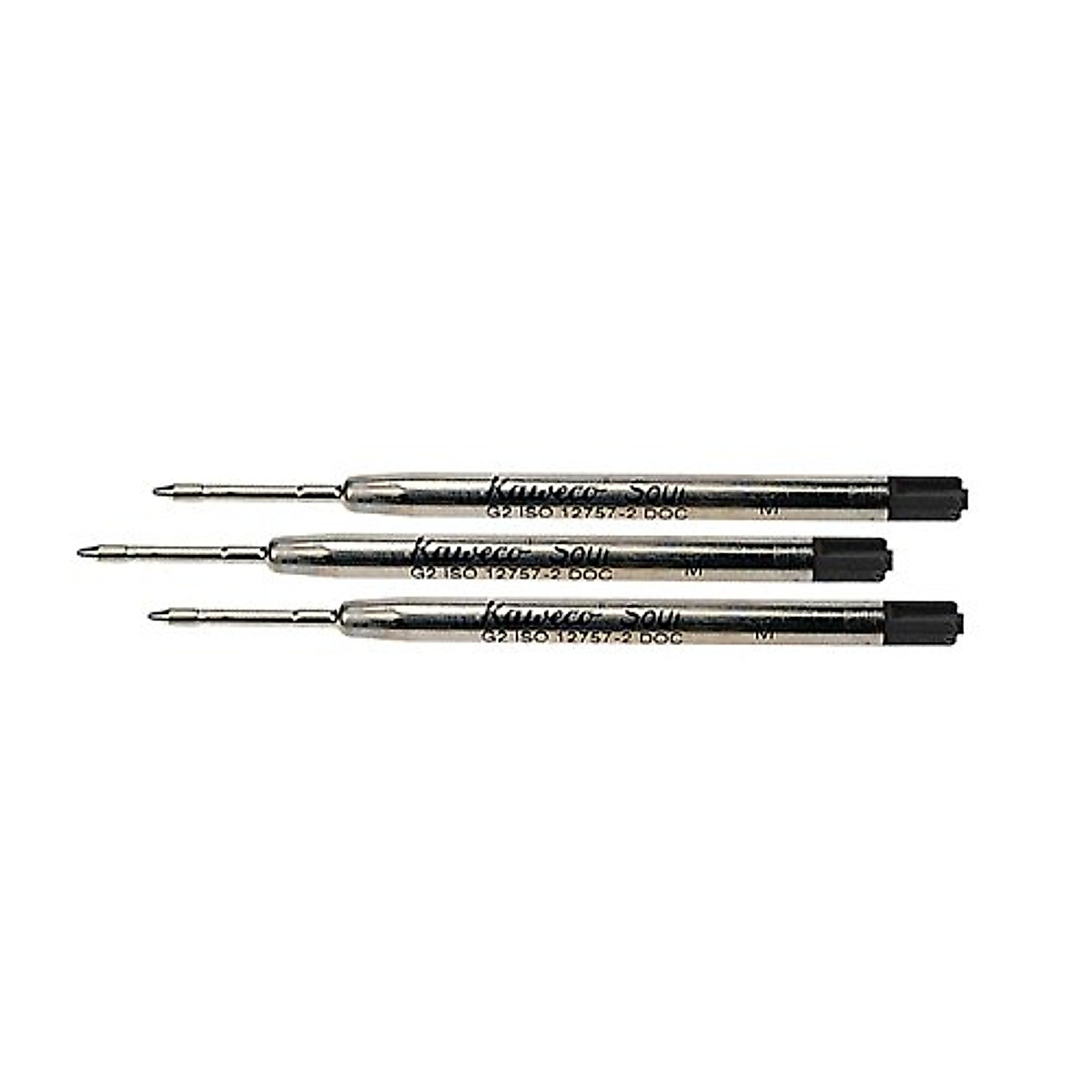 Kaweco G2 Ballpoint Pen Refills 1.0 Black Pack of 3 I 3 Pieces 1.0 Refill Black for Kaweco Ball Pen I Pen Refill I Refill for Multicoloured Pen I Various Line Widths and Colours