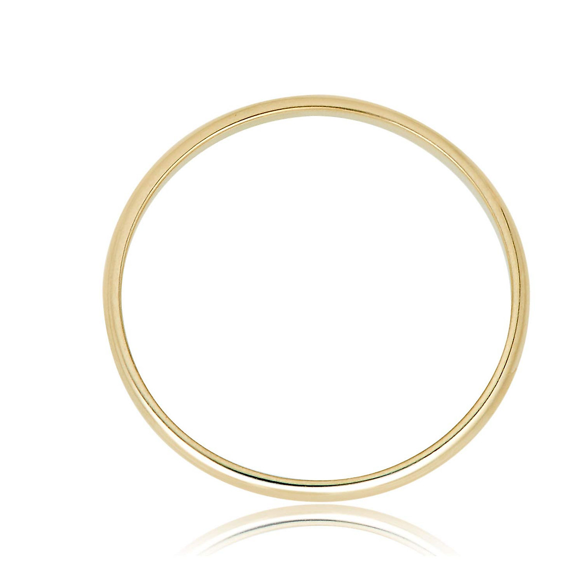 AVORA 10K Yellow Gold Plain Band Stackable Ring - Size 4