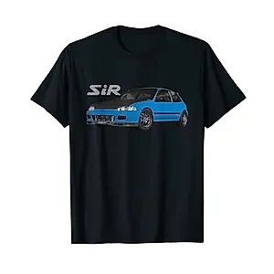 JDM Car EG SI Hatch Blue Carbon Nitrous T-Shirt