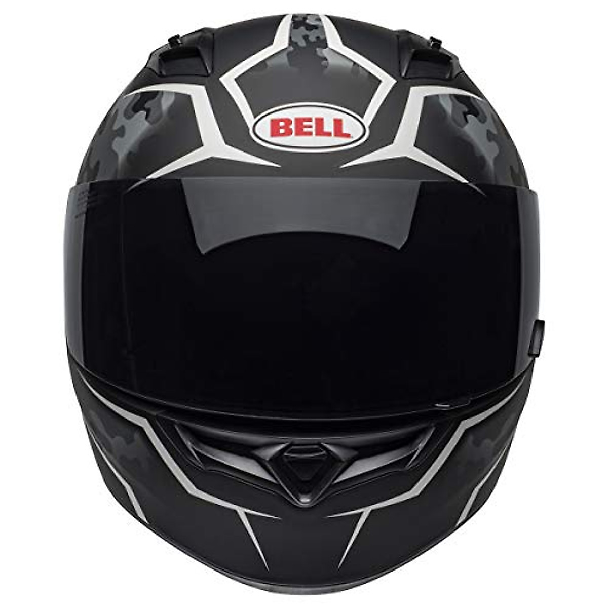 Bell Qualifier Full-Face Motorcycle Helmet (Stealth Camo Matte Black / White - Small)