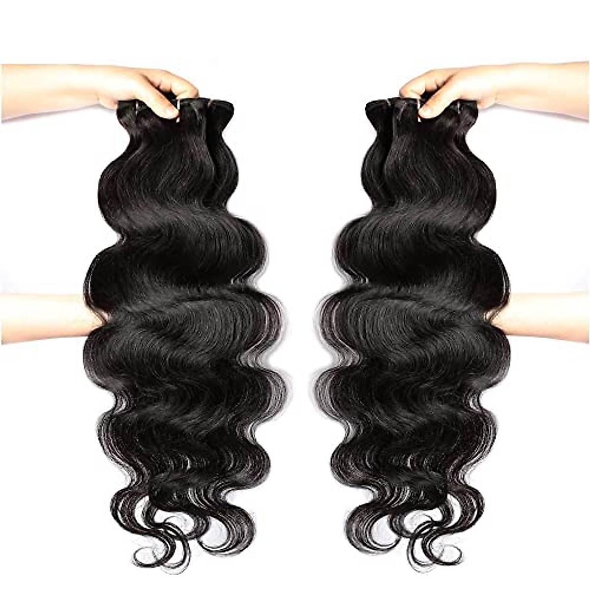 Glowig Body Wave Bundles 18 20 22 Inch 100% Unprocessed Virgin Human Hair Body Wave Bundles Body Wave 3 Bundles Human Hair Extensions for Black Women