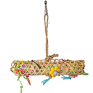 Kukaster Pet Bird Parrot Shredder Toys Set Colorful Bird Chewing Toys Foraging Shredder Toy Parrots Cage Accessories Hanging Toys for Small Lovebird Cockatiel Conures Parakeets Budgie