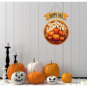 D24TIME Fall Welcome Sign Thanksgiving Door Sign Autumn Pumpkin Harvest Hanger Front Door Sign Thanksgiving Hanging Sign for Wreaths Farmhouse Home Yard Thanksgiving Decorations Indoor Outdoor Decor