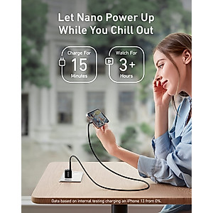 Anker USB C 20W, 511 Charger (Nano), PIQ 3.0 Durable Compact Fast Charger for iPhone 13/13 Mini/13 Pro/13 Pro Max/12, Galaxy, Pixel 4/3, iPad/iPad Mini (Cable Not Included)
