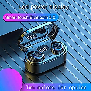TBIIEXFL Headphones Touch Control with Charging Case Waterproof Stereo Earphones in-Ear Built-in Mic Headset Premium Deep Bass for Sport