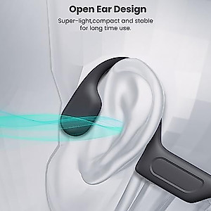 GUTEVOZ Bone Conduction Headphones,Open Ear Headphones Bluetooth 5.3 Wireless Sports Headset with Microphones & 8H Playtime, IPX6 Waterproof Light-weight Wireless headphones for Running, Cycling & Gym