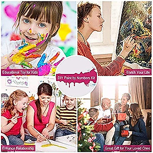 FILASLFT Girls Paint by Number for Adults,Sea Wave Paint by Numbers Beginner,Paint by Number for Kid,Home Fashion Style Interior Decoration Paint by Number,Size 16 * 20Inch.
