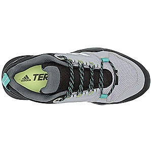 adidas outdoor womens Terrex Ax3 Hiking Boot, Halo Silver/Crystal White/Acid Mint, 8.5 US