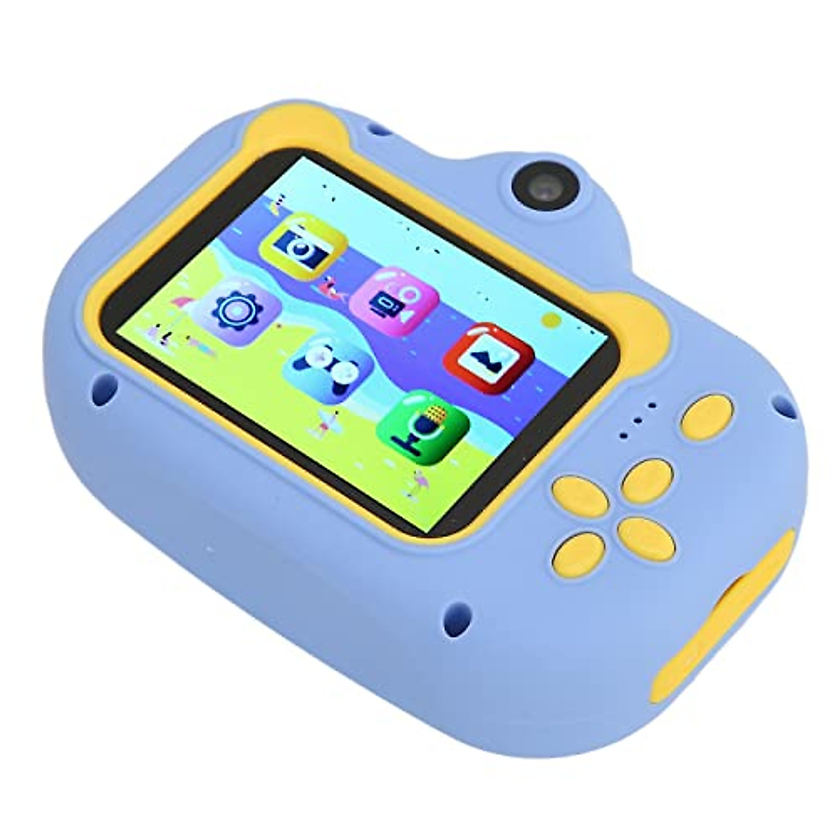 Kids Digital Camera, 30fps Full Color IPS Screen Kids Camera 1080P Cute Cartoon Design Lightweight for Holiday Travel (Blue)