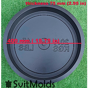 Molds Plates Set 5 pcs Molds CONCRETE WEIGHT PLATES BARBELL DISCS OLYMPIC LIFTING D55 (45Lb)